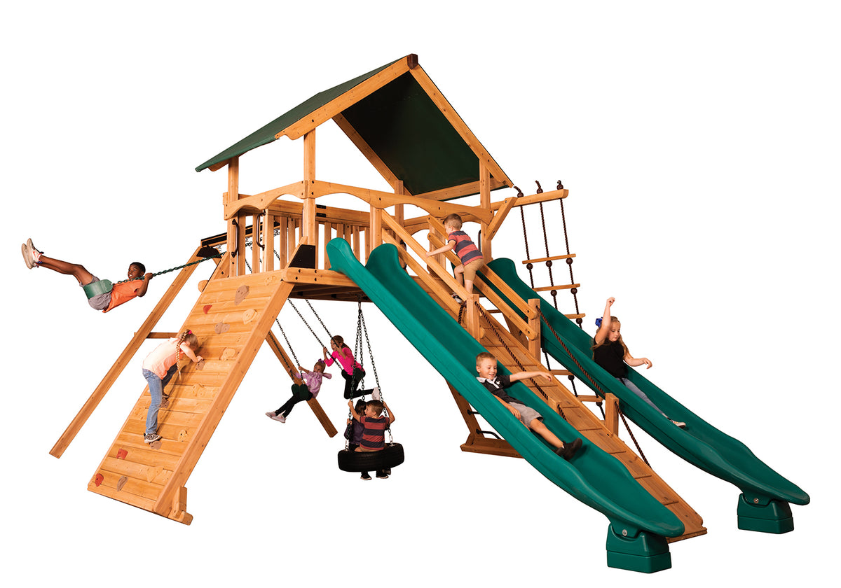 Titan Peak Jumbo 2 | Dual 14ft Rocket Slides & Gang Plank – Recreations ...